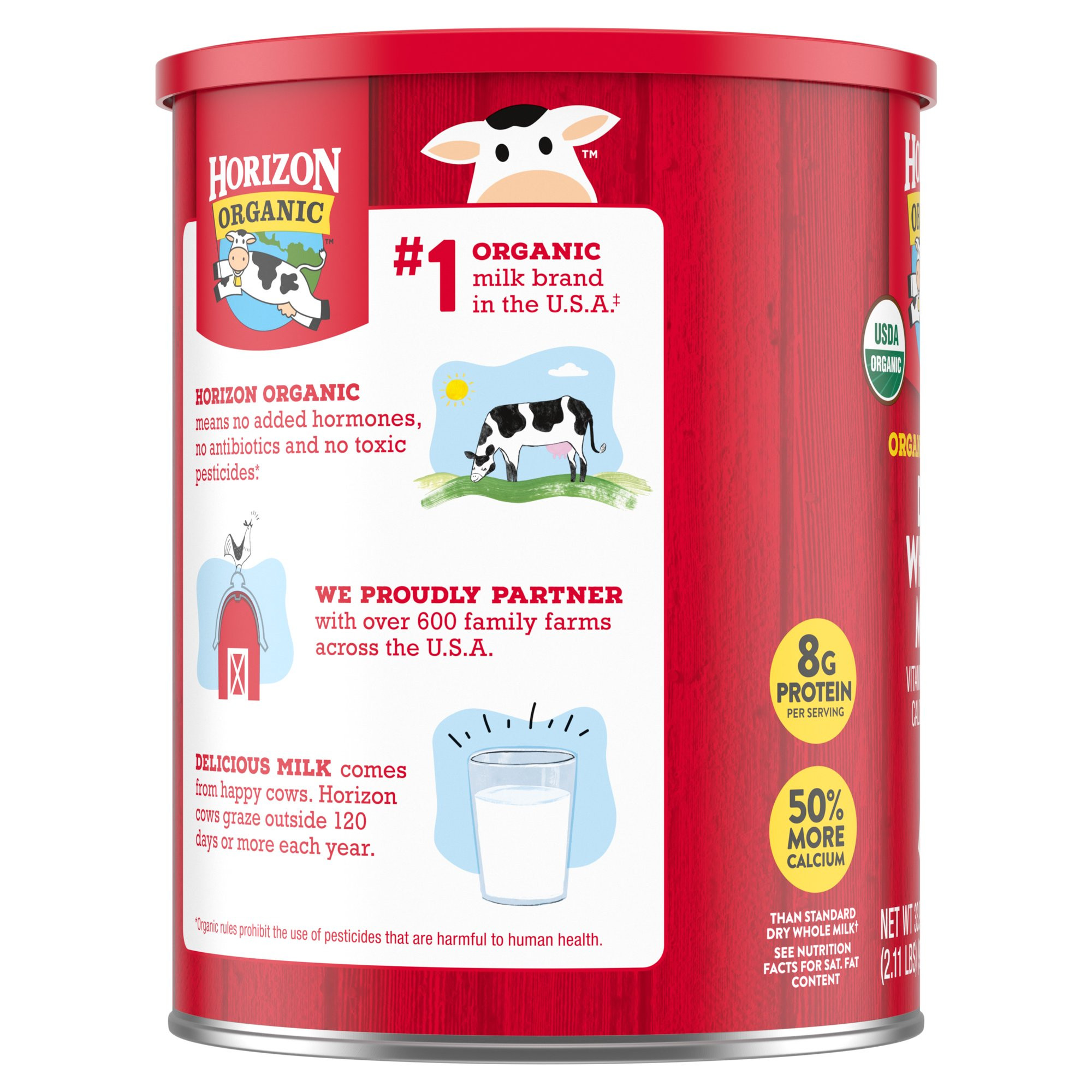 Sữa tươi nguyên kem dạng bột Horizon Organic Dry Whole Milk 870g