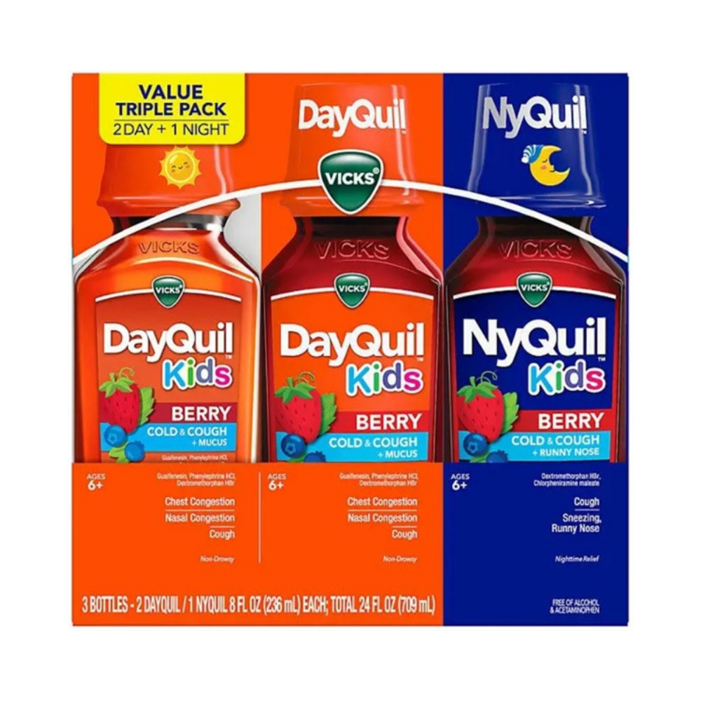 Siro Ho Cảm Cho Trẻ 6+ Vicks DayQuil & NyQuil Kid Cold & Flu Berry ...