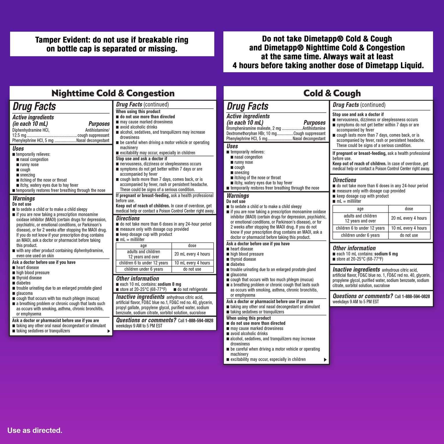 Siro giảm cảm cúm, ho cho trẻ em Dimetapp Children’s Cold & Cough Day ...